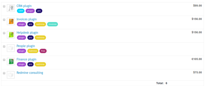 List view | RedmineUP Help | Products plugin documentation